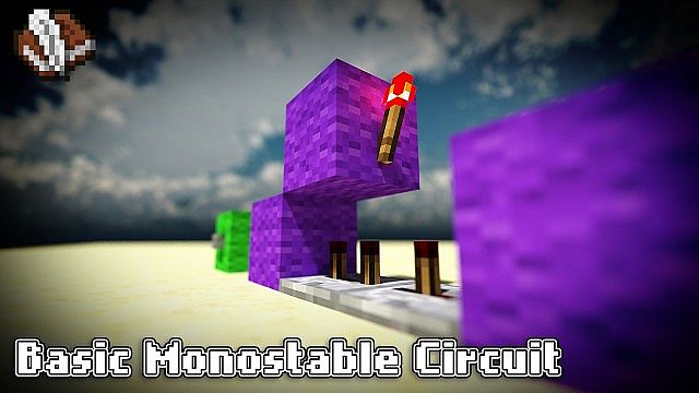 Basic Monostable Circuit Tutorial - Minecraft Redstone