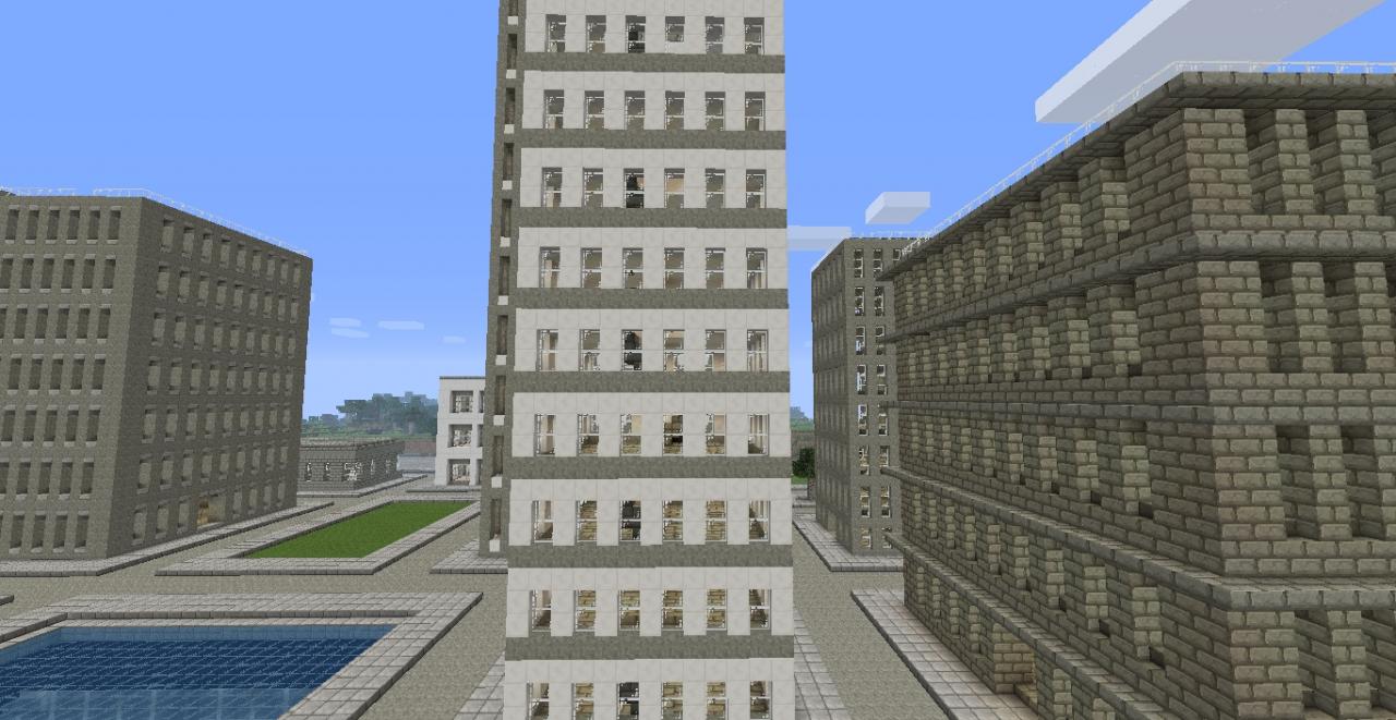 White Sky Scraper Minecraft Map