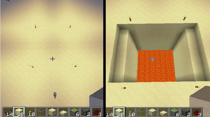 A massive 7x7 lava trap Minecraft Map