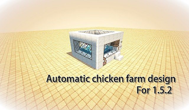 Automatic chicken farm design for 1.5.2 Minecraft Map