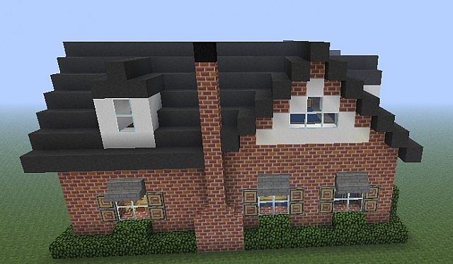 Modern Brick home ( Fully furnish ) Minecraft Map
