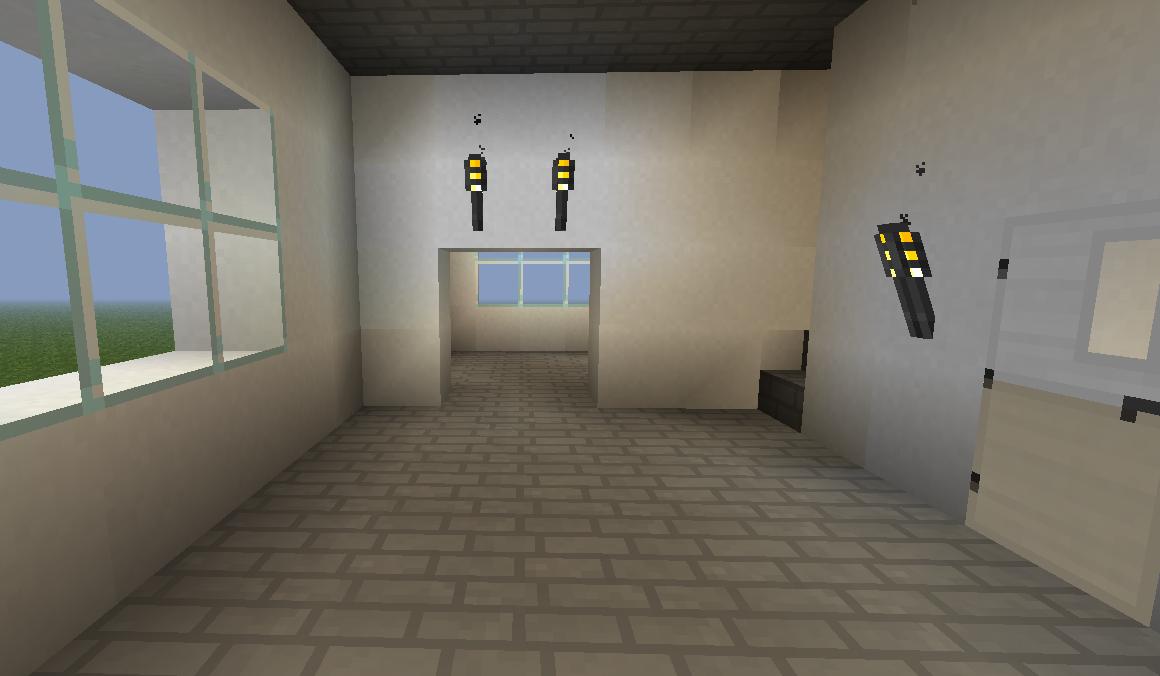 White modern wool house Minecraft Map