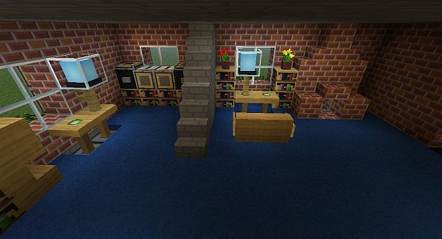 Modern Brick home ( Fully furnish ) Minecraft Map