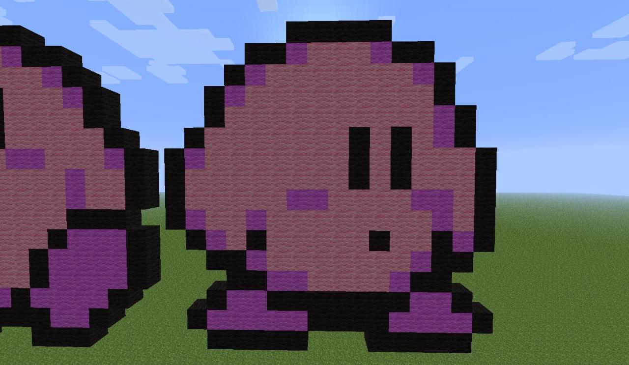 Retro-Style Kirby Sprites Minecraft Map