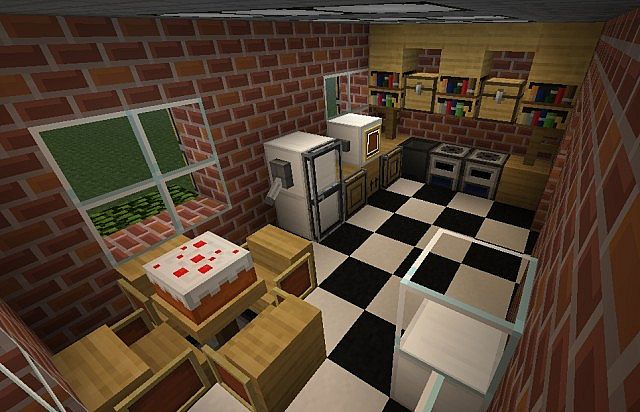 Modern Brick home ( Fully furnish ) Minecraft Map