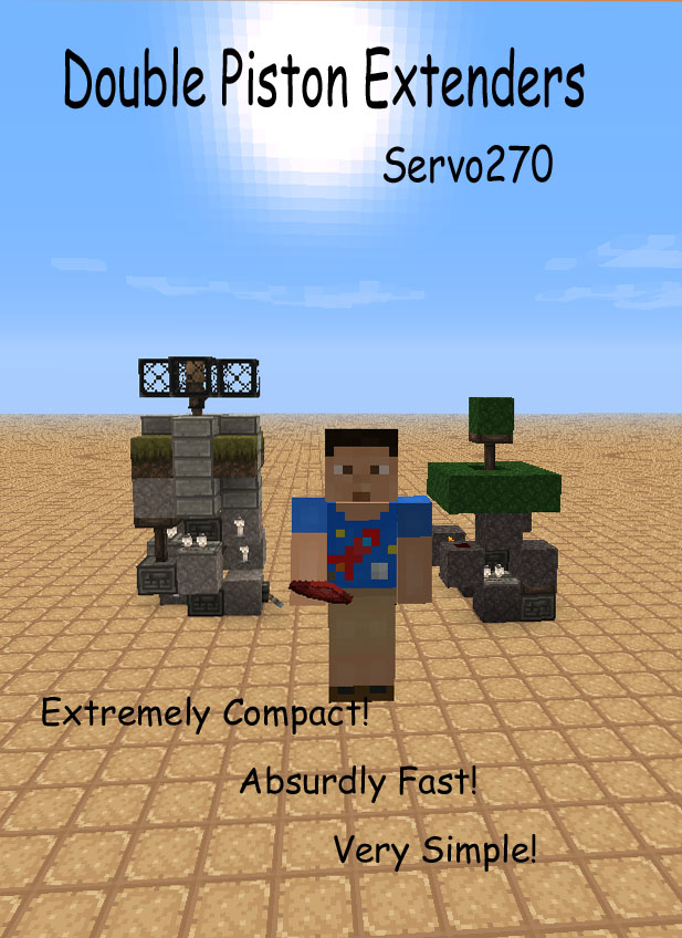 Double Piston Extenders (2 types!) Minecraft Map