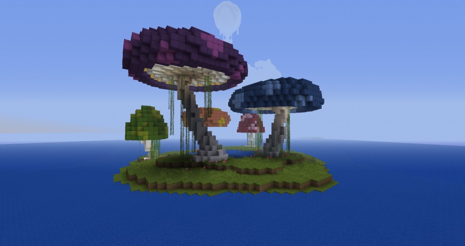 Giant Colourful Mushrooms Minecraft Map