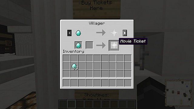 Automatic ticket system Minecraft Movie Theater Minecraft Map