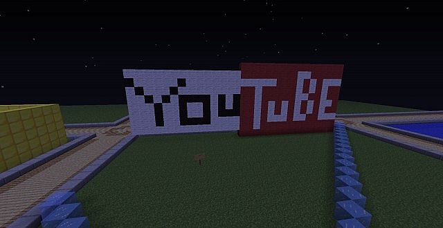YouTube Sign Minecraft Map
