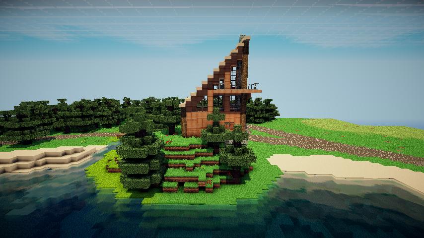 Small cabin on the the lake Minecraft Map