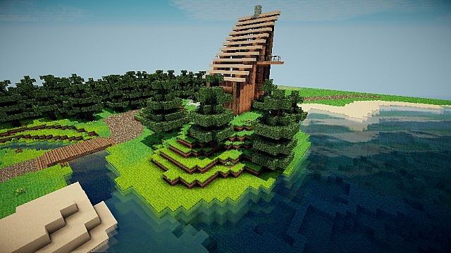 Small cabin on the the lake Minecraft Map