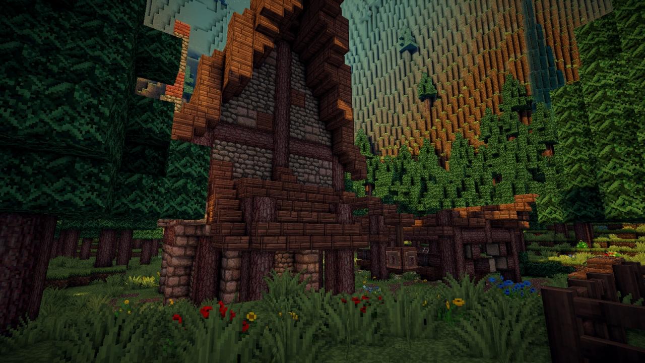 Woodcutter's house and sawmill Minecraft Map
