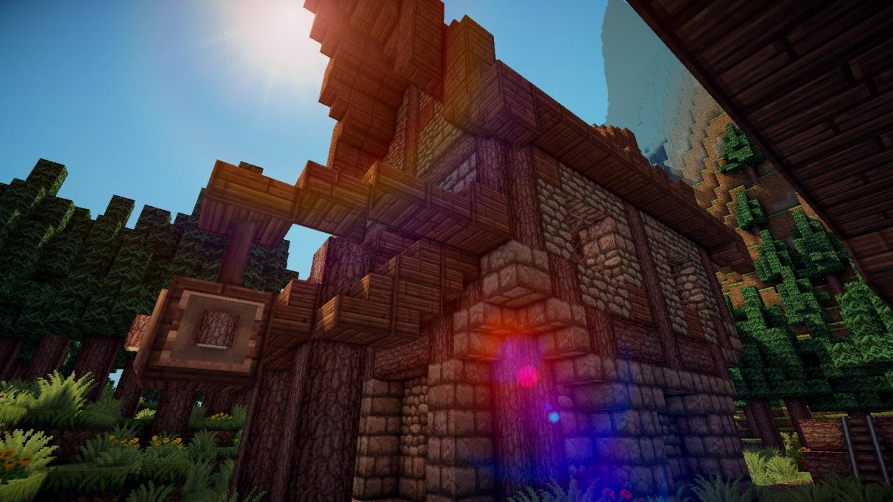 Woodcutter's house and sawmill Minecraft Map