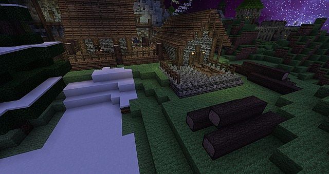 Coal Miners Camp with Sawmill Minecraft Map