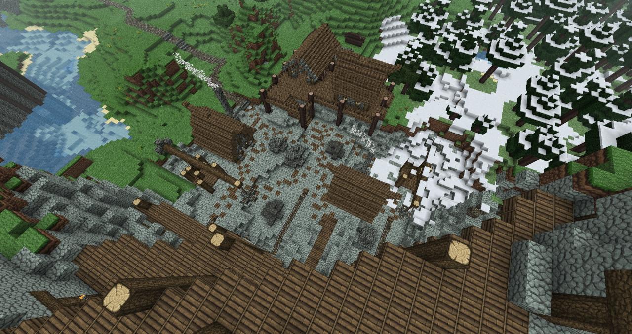 Coal Miners Camp with Sawmill Minecraft Map