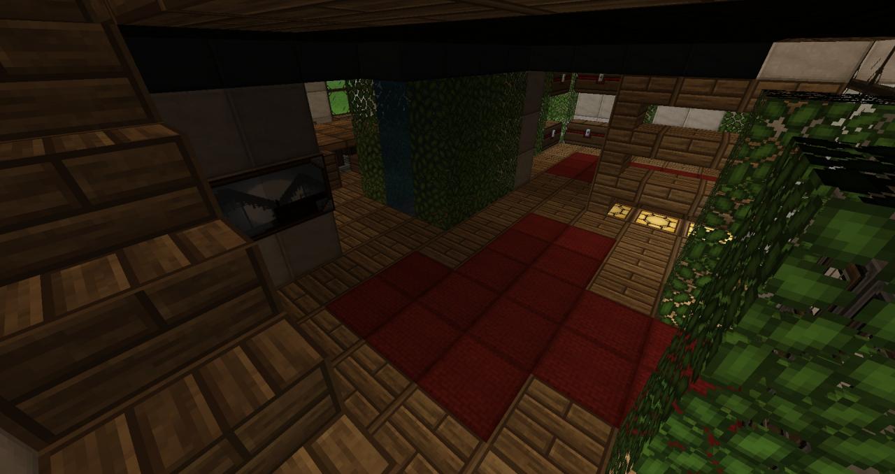 Modern House (Red and Grey) Minecraft Map