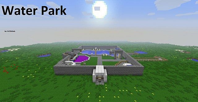 Water Park - |Download|Fun|Water|Slides|Dance| Minecraft Map