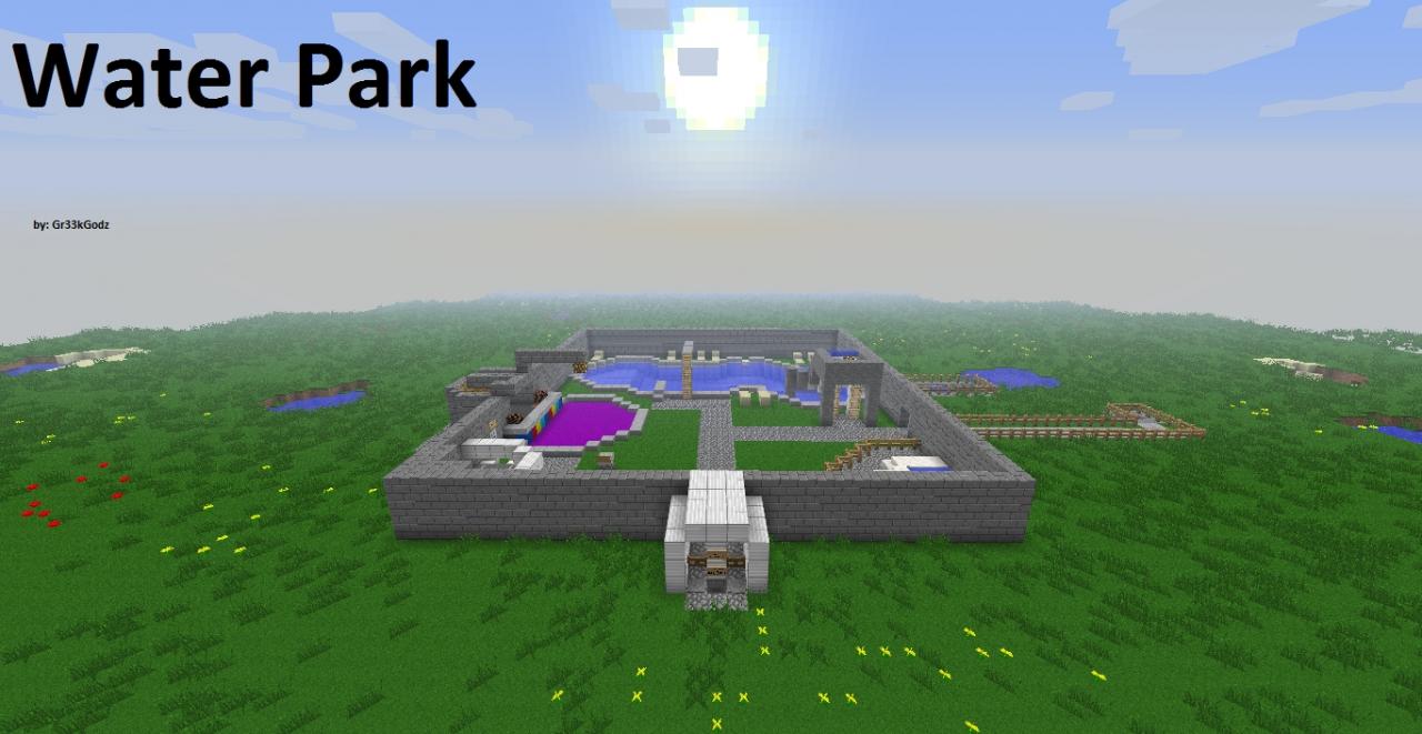 Water Park - |Download|Fun|Water|Slides|Dance| Minecraft Map