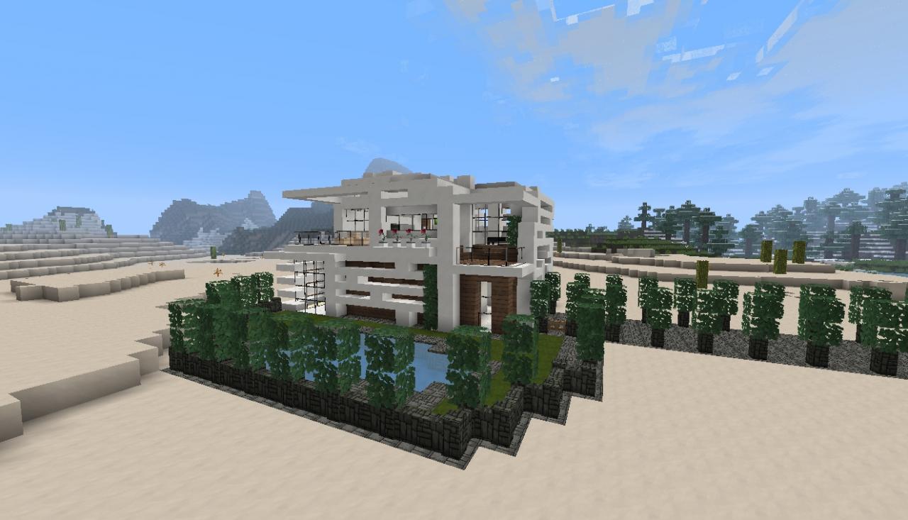 Modern House in the Desert Minecraft Map
