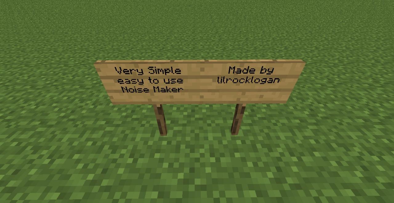 Simple Noise Maker Minecraft Map