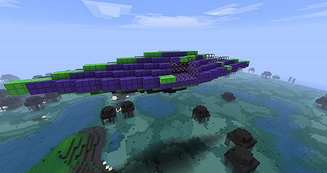 Alien Space Ships Minecraft Map