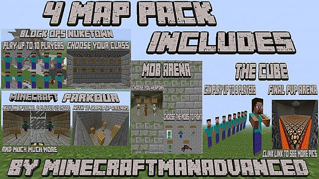 4 map pack Minecraft Map