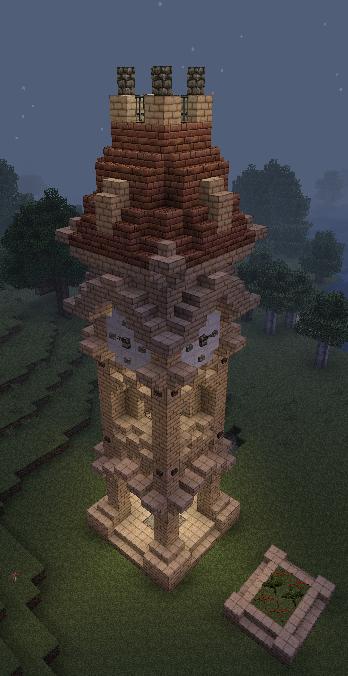 Gothic, Roman, Victorian, Fantasy Clock Tower Minecraft Map