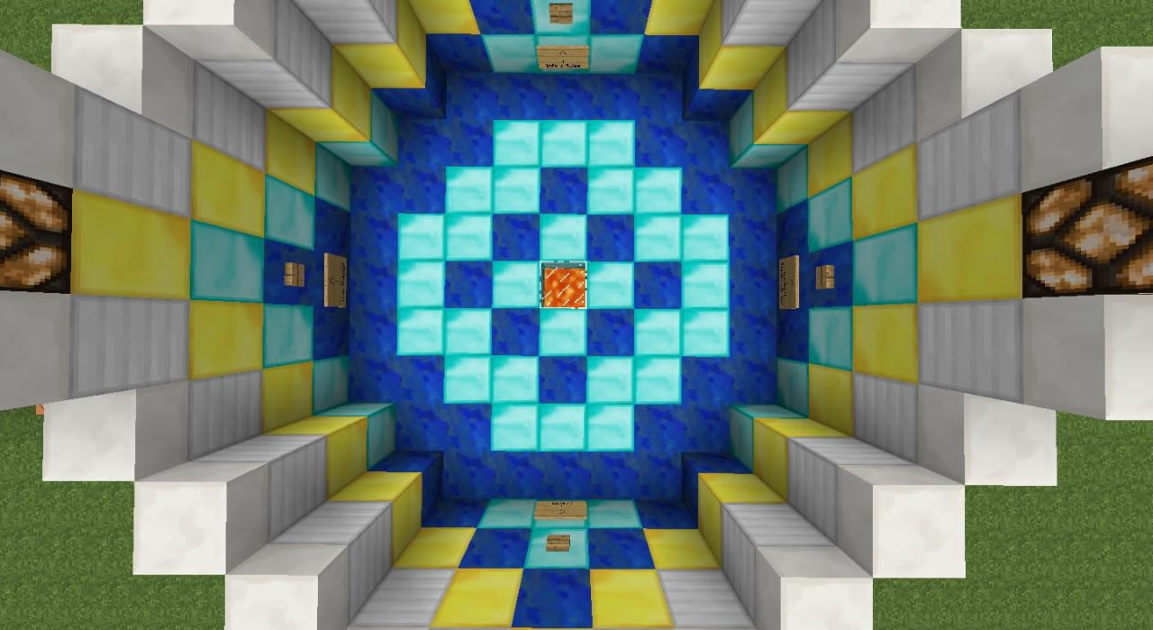 Diamond VS Lapis Piston Spleef! [Mini-Game] Minecraft Map