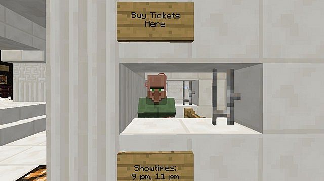 Automatic ticket system Minecraft Movie Theater Minecraft Map