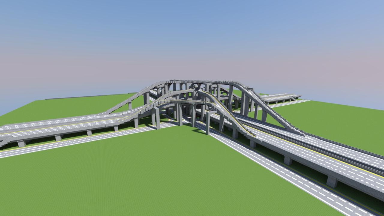 Freeway Interchange Minecraft Map