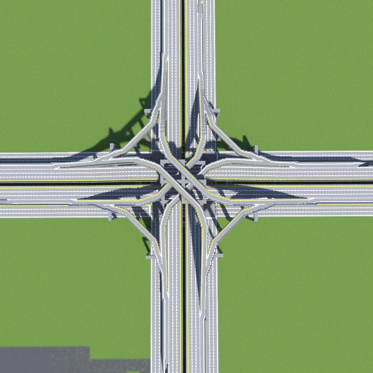 Freeway Interchange Minecraft Map