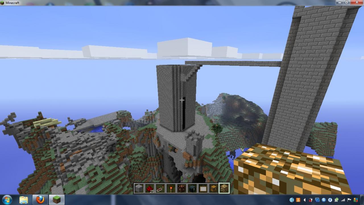 A little town in the air named Sanctuary Minecraft Map