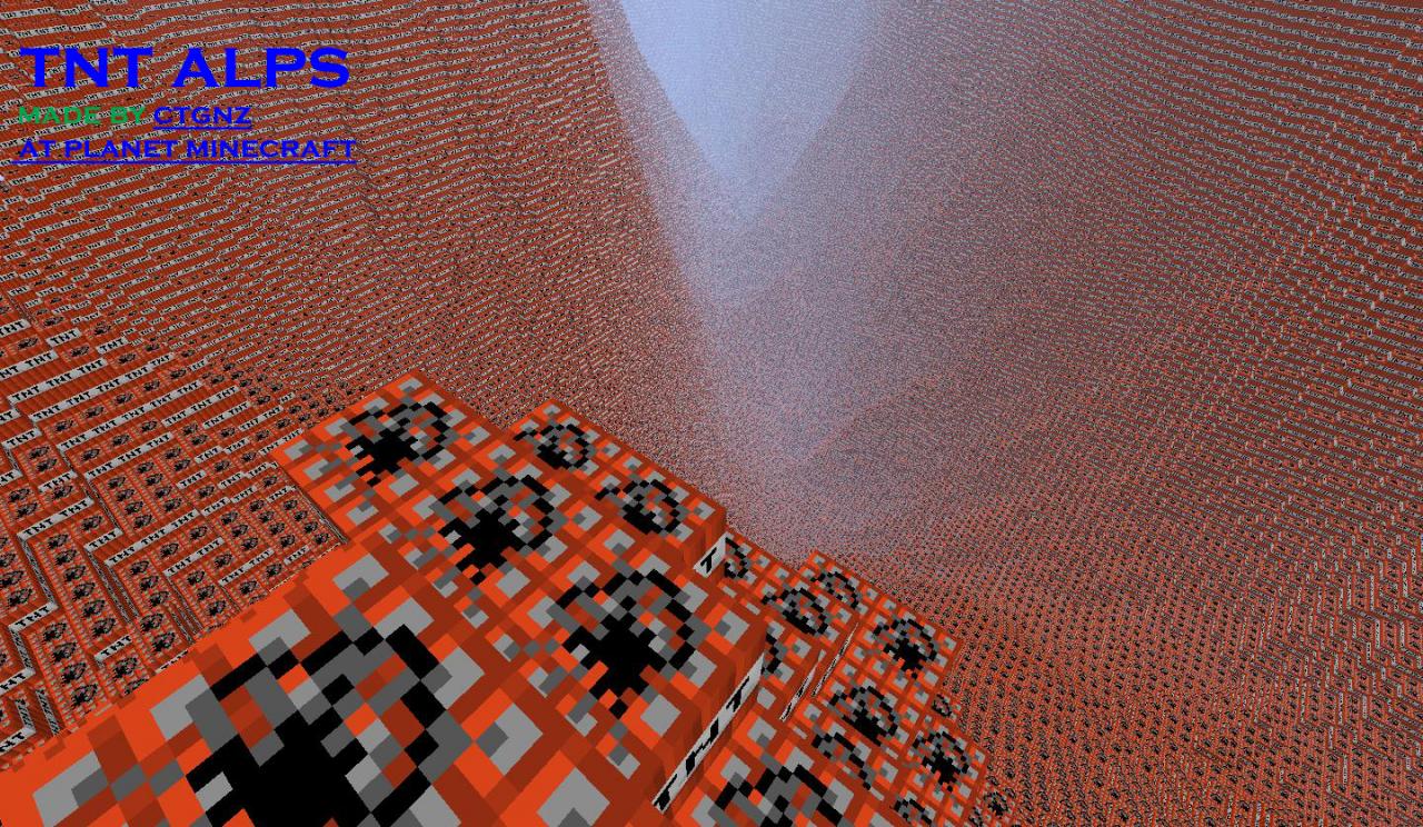 TNT ALPS, 2 BILLION BLOCKS OF TNT - Minecrafts Largest tnt map ...