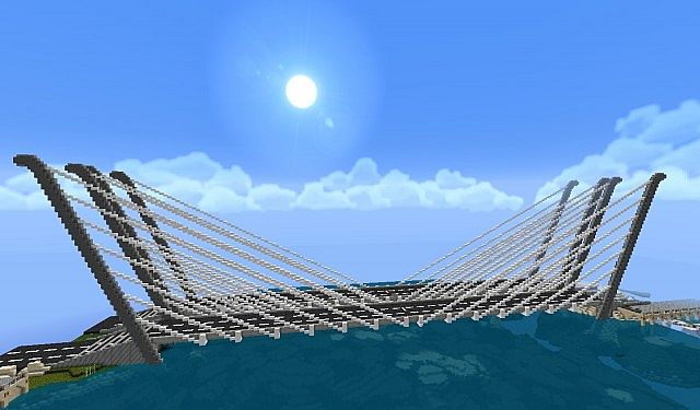 cantilever spar cable-stayed bridge Minecraft Map