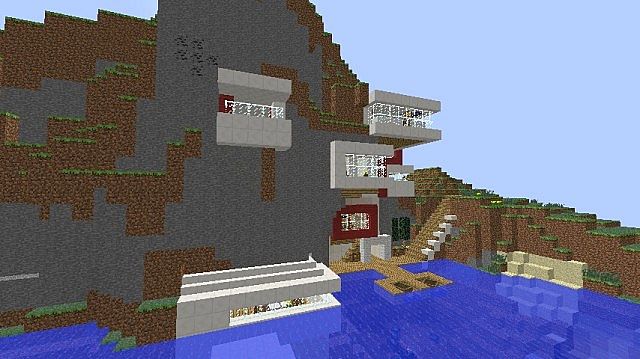 Raven hillside manor - a modern house Minecraft Map