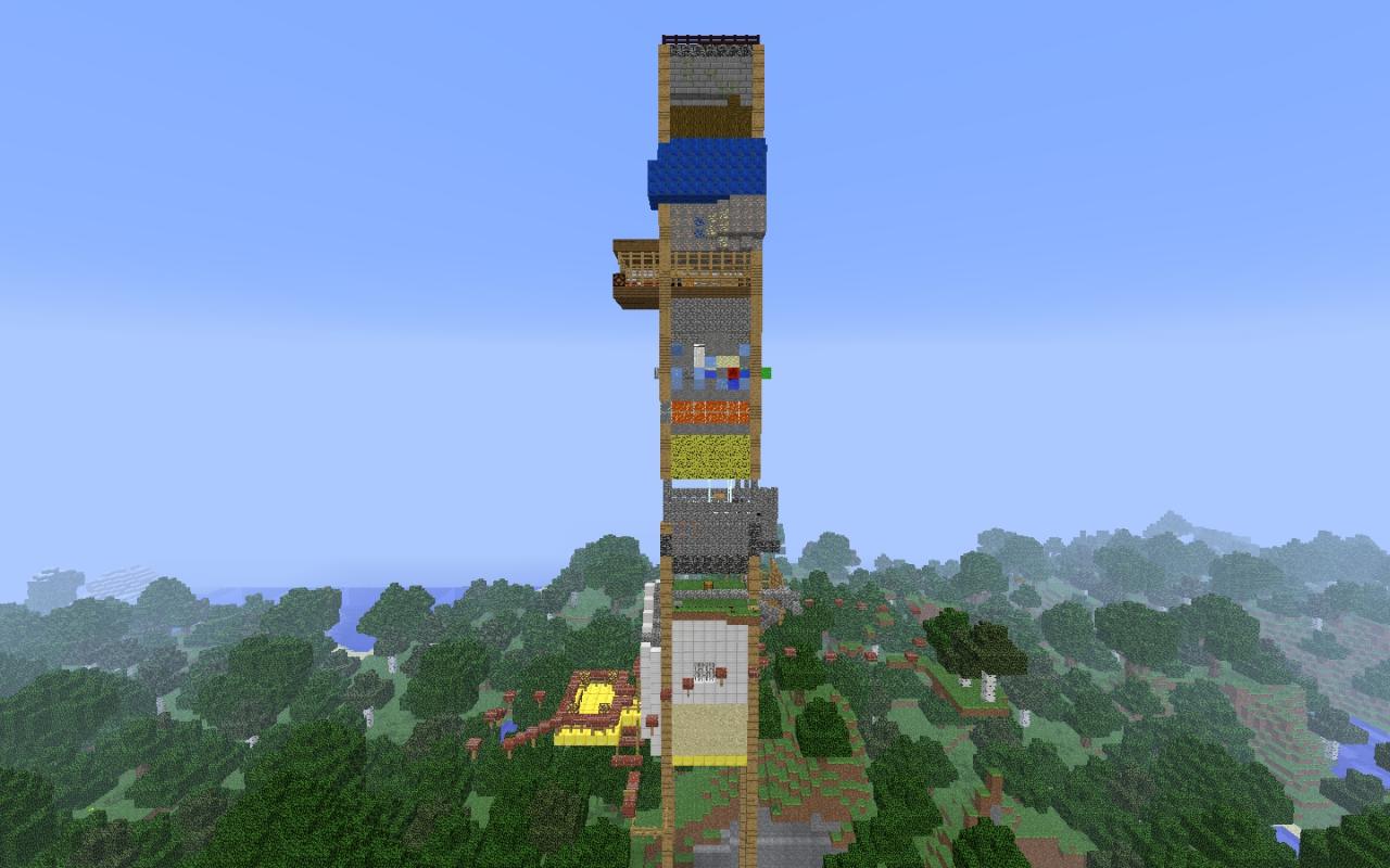 The tower of ESCAPE Minecraft Map