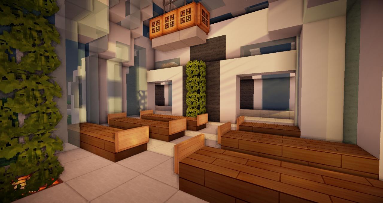 Small modern train station Minecraft Map