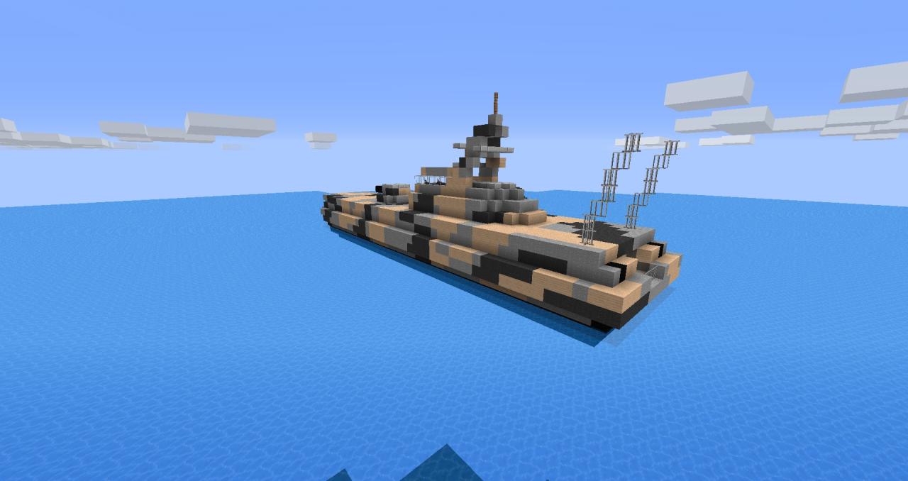 KNM Skjold - Norwegian Highspeed Military Vessel Minecraft Map