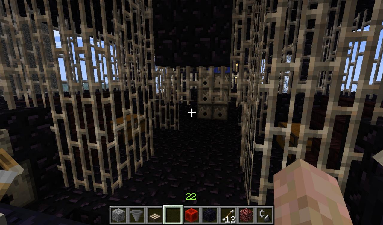 PvP defensive tower made of obsidian Minecraft Map