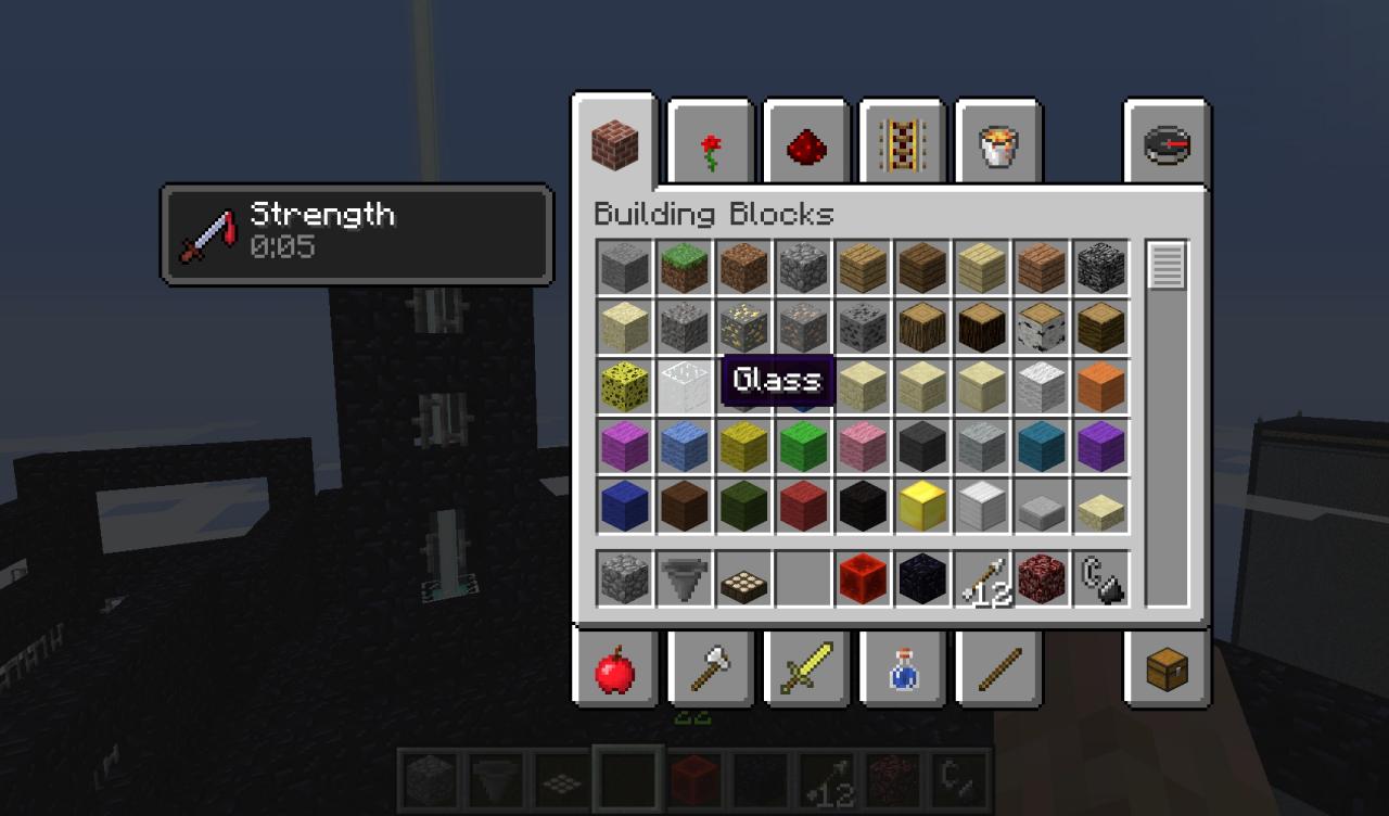 PvP defensive tower made of obsidian Minecraft Map