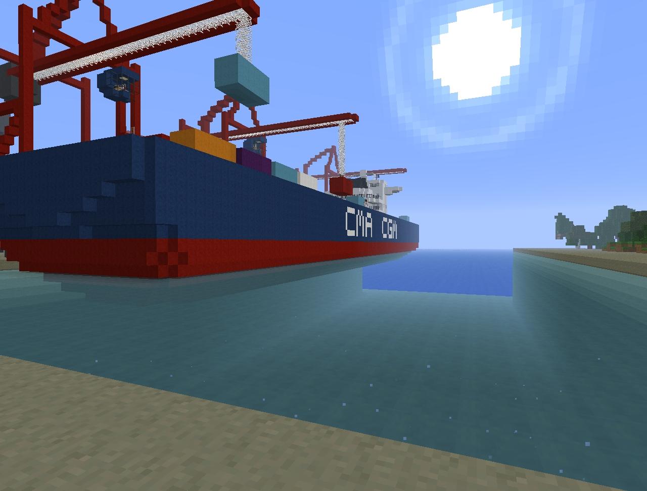 Cargo Ship - CMA CGM Style Minecraft Map