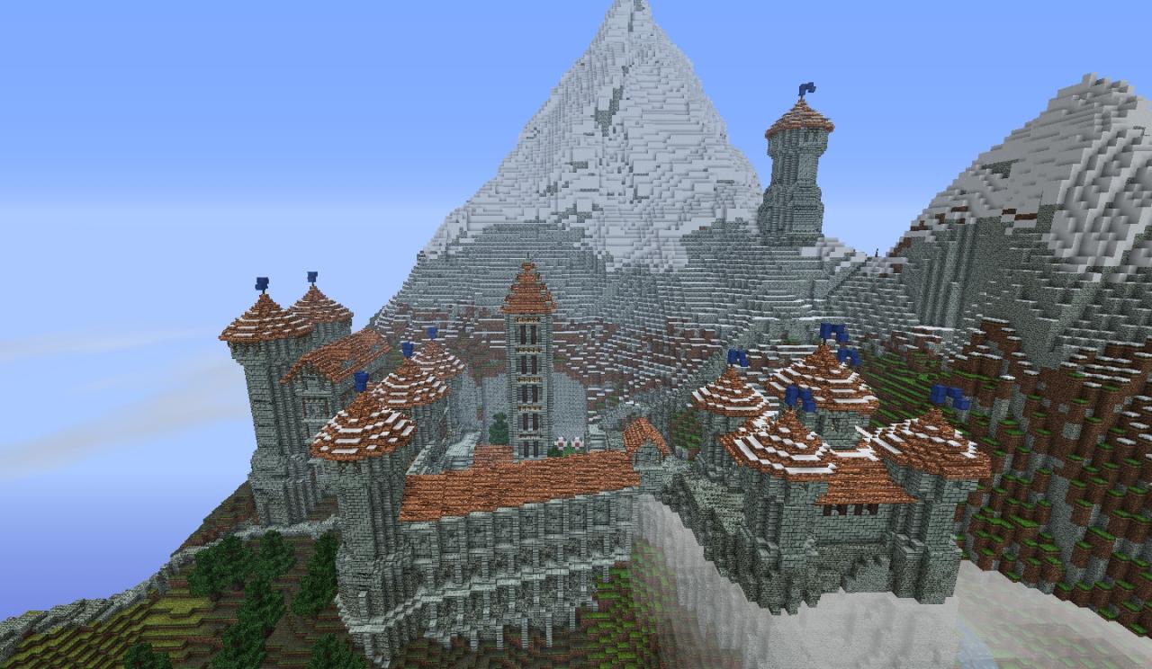 Mountain Castle and Village! Minecraft Map