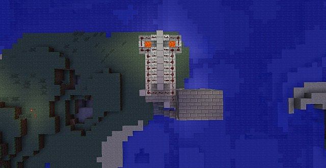 Cool RedStone Cannon with decoration Minecraft Map