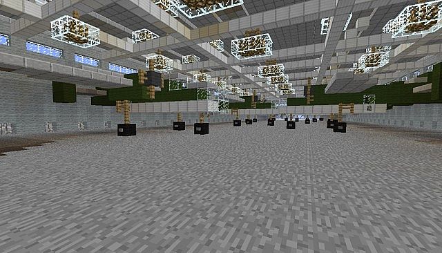 Large aircraft hangar Minecraft Map