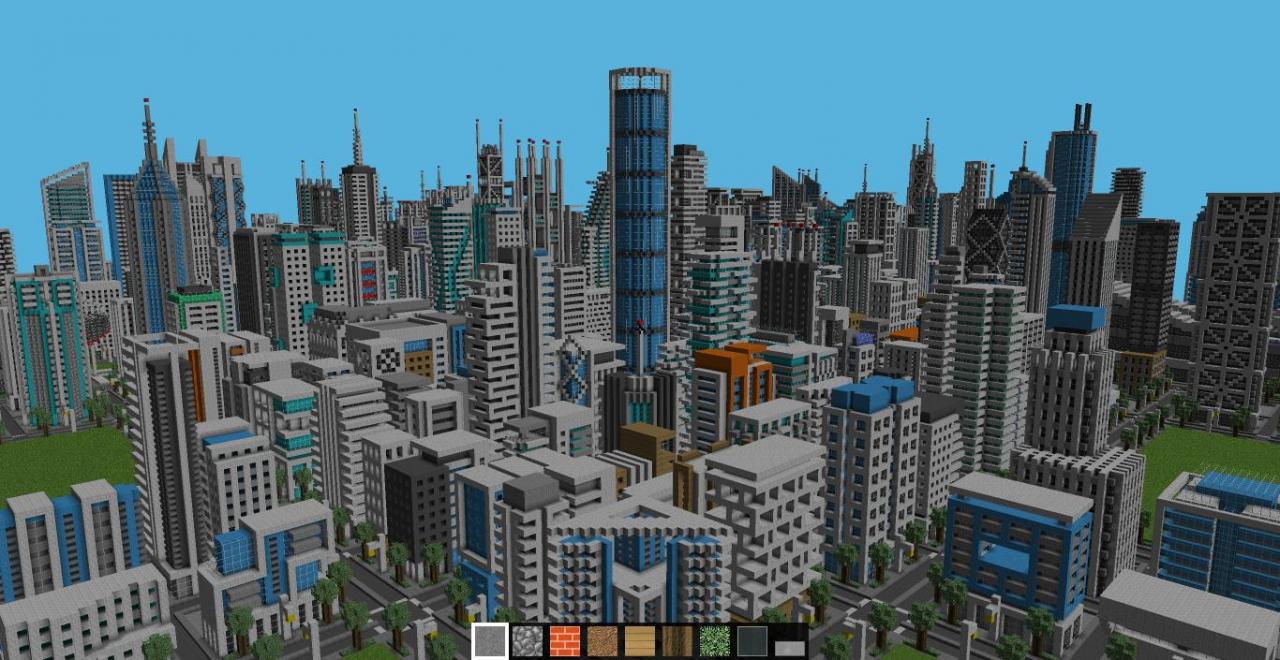 URBAN METROPOLITAN (EST. 600+ SKYSCRAPERS + 3 STADIUMS) Minecraft Map