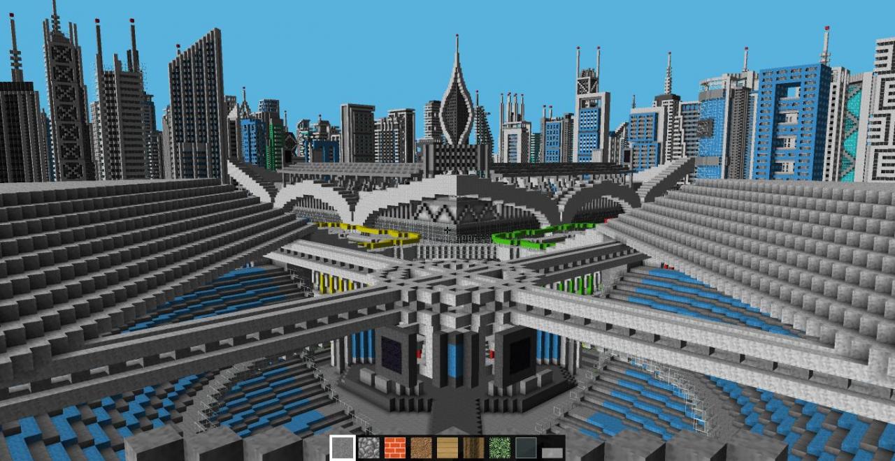 URBAN METROPOLITAN (EST. 600+ SKYSCRAPERS + 3 STADIUMS) Minecraft Map