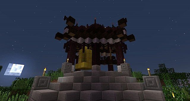 A Buddhist Templebell on a Hill Minecraft Map