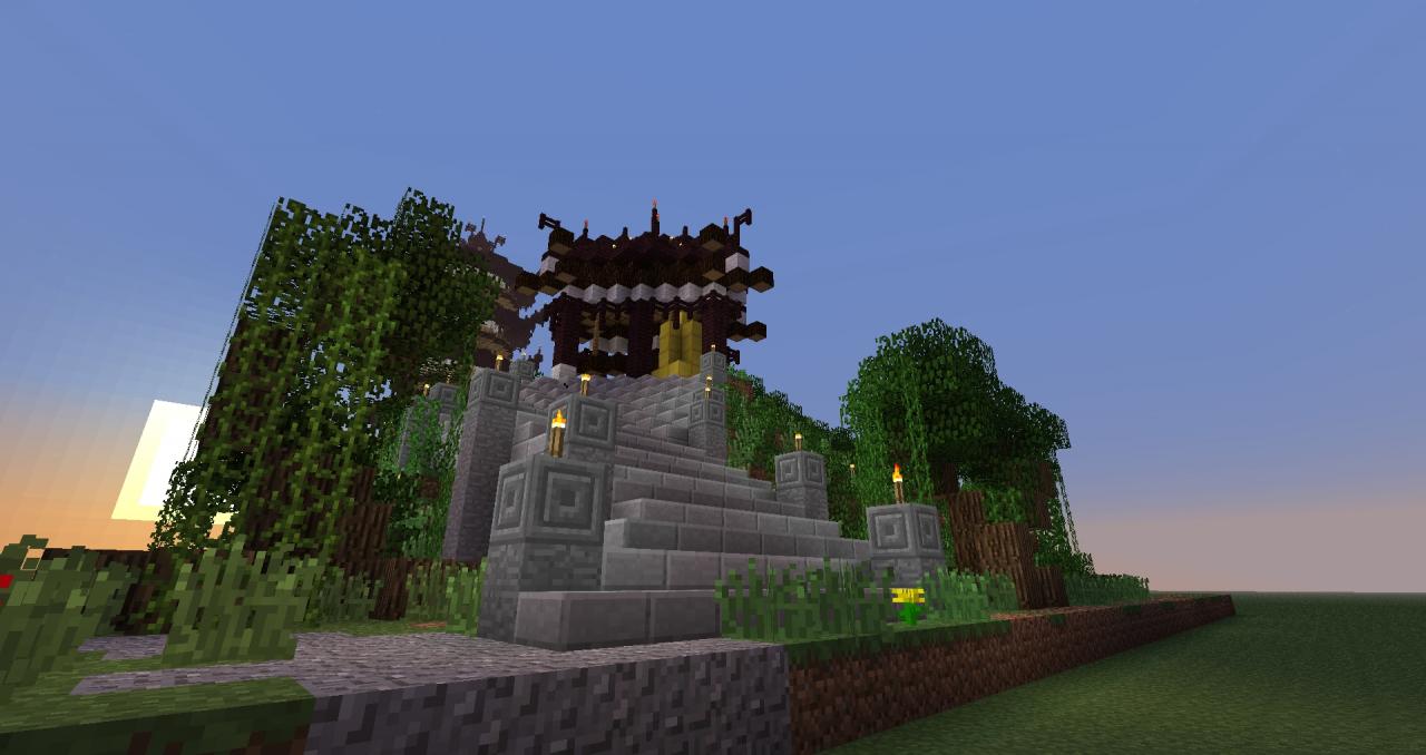 A Buddhist Templebell on a Hill Minecraft Map