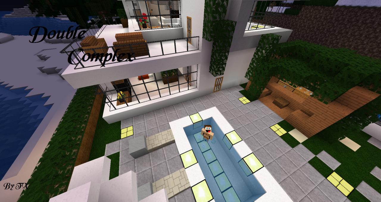 Modern House - Double Complex + Schematic Minecraft Map