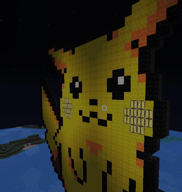 Pikachu Pixel Art Minecraft Map
